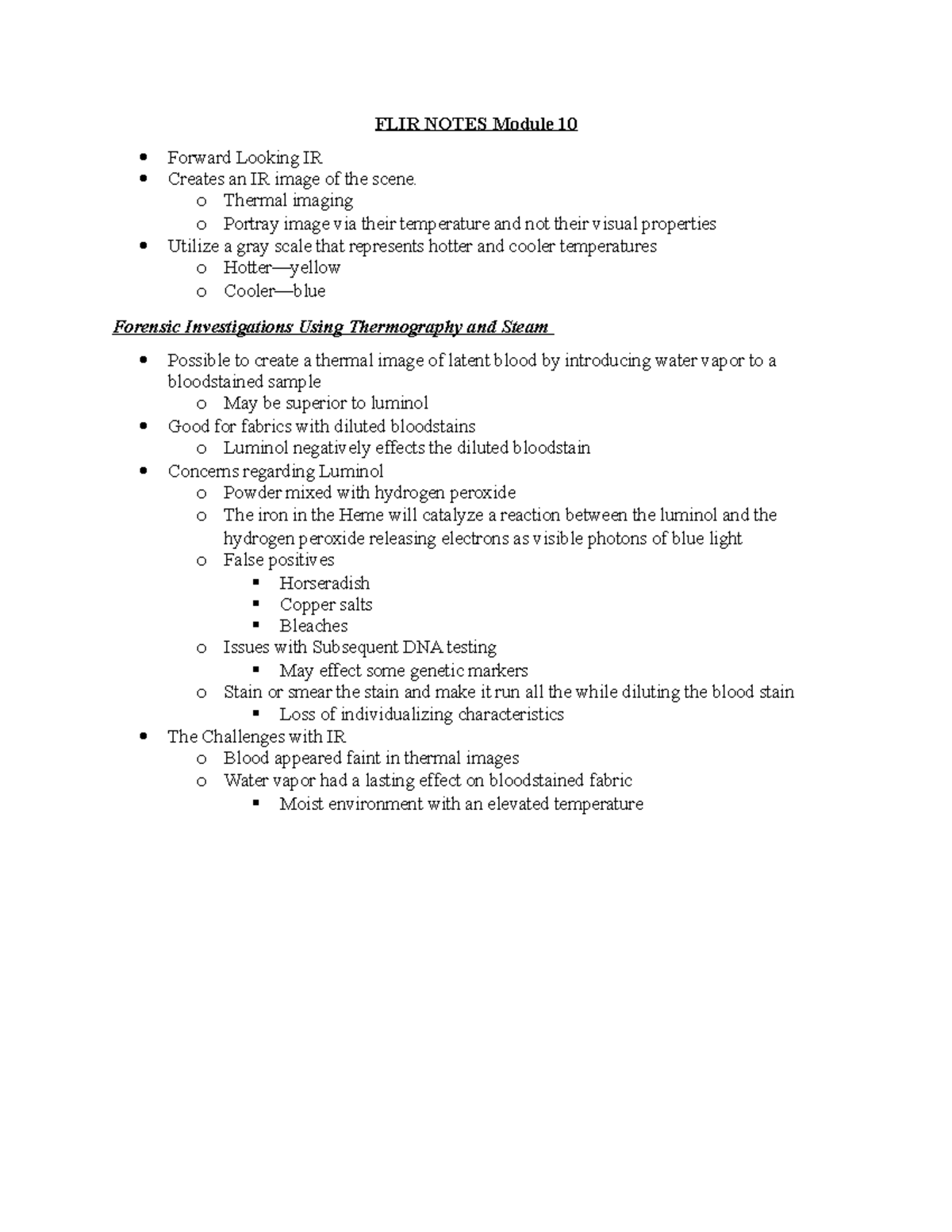 FLIR Notes Module 10 - FLIR NOTES Module 10 Forward Looking IR Creates ...