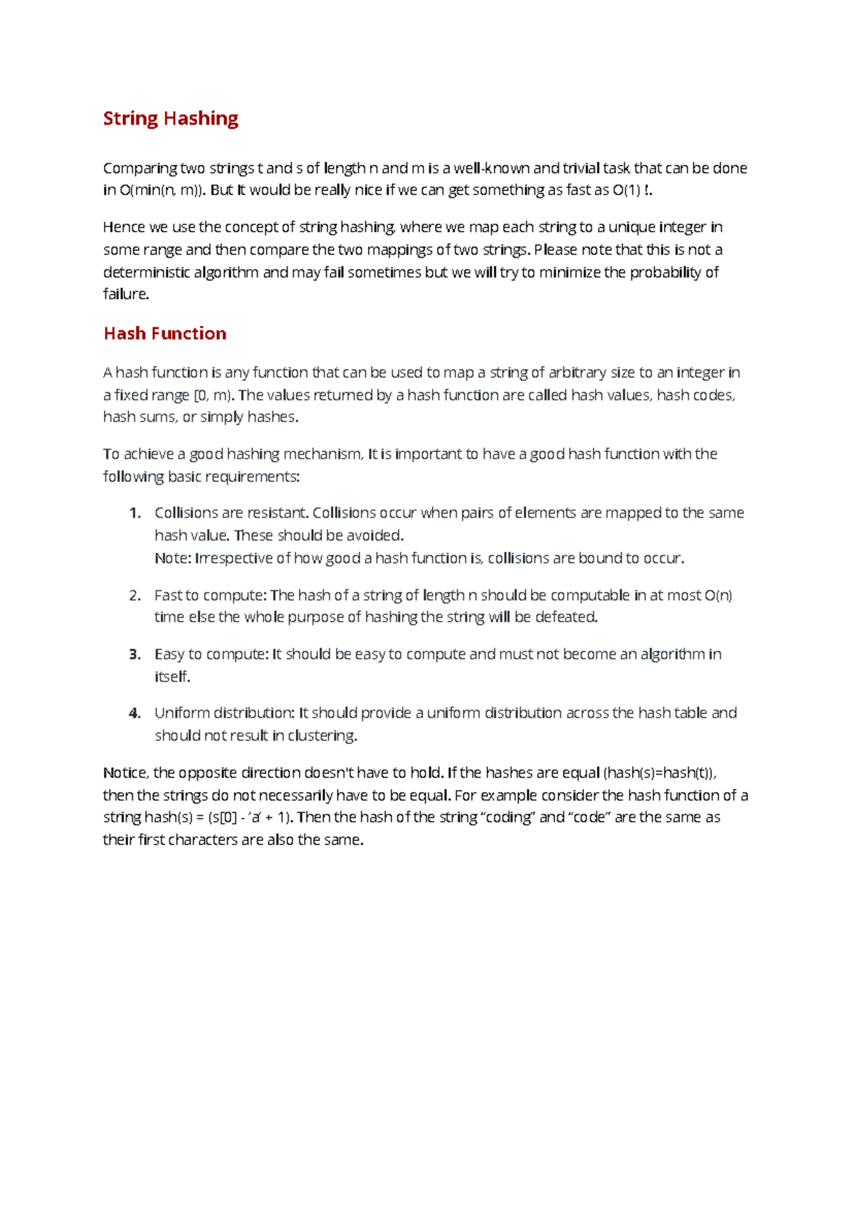 Gp Cp Introduction Gp Cp Introduction String Hashing Comparing Two