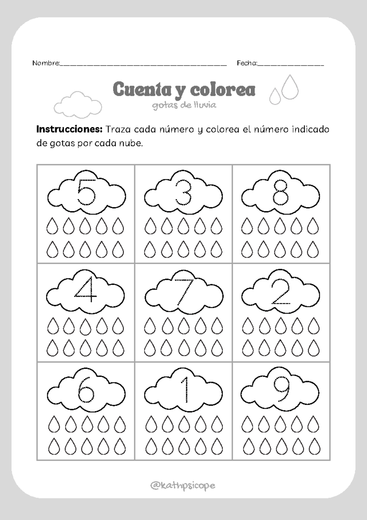 Números - Fichas pedagógicas - Diseño curricular - Cuenta y colorea ...