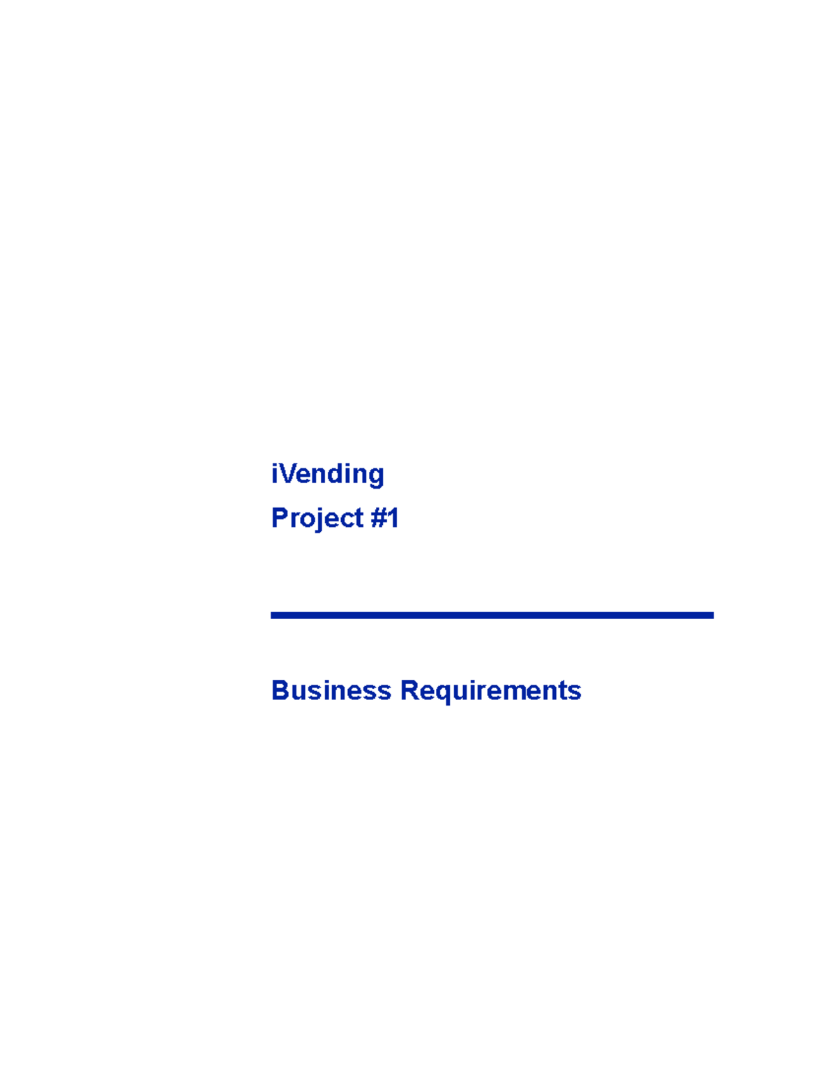 Template Business Requirements - Project Business Requirements Sponsor ...