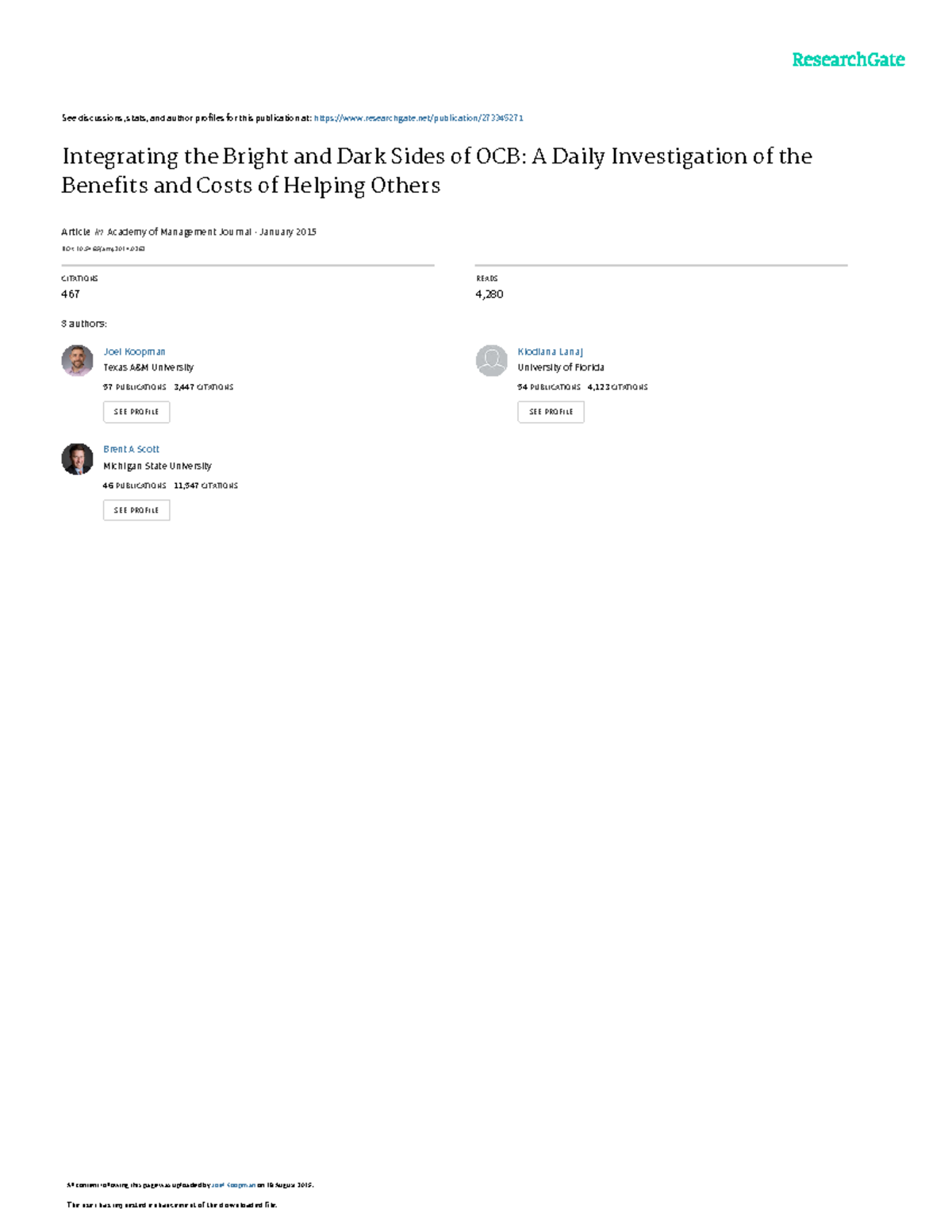 3.2 Integrating the bright and dark sides of OCB - See discussions, stats, and author profiles ...
