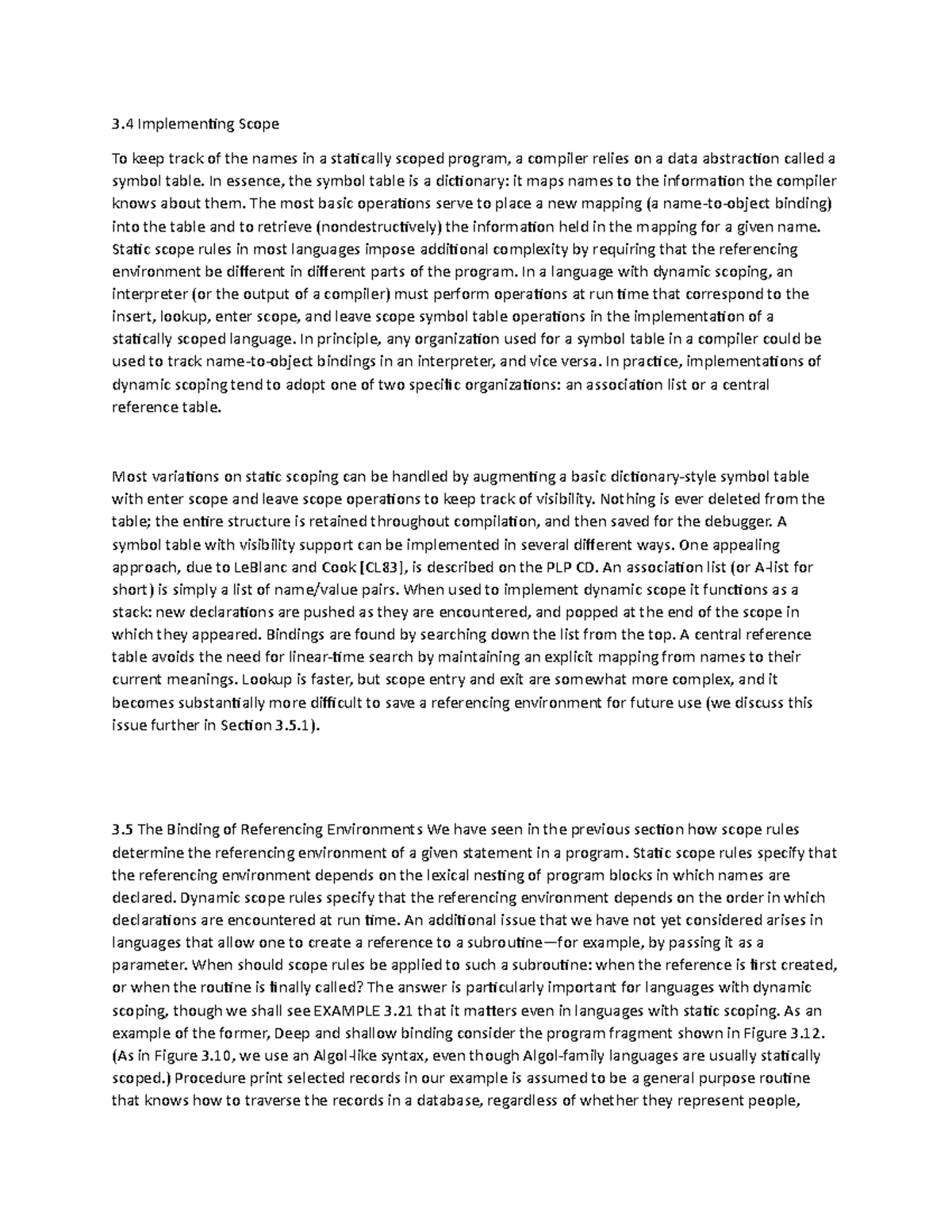 3.4-3.5 comp348 important parts - 3 Implementing Scope To keep track of ...
