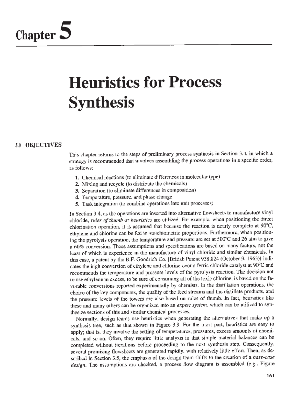 Heuristics for process synthesis - Process Engineering - Studocu