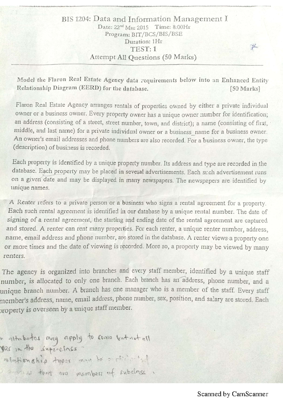 DIM past papers - A guide for tests, assignments and exams - Computer ...