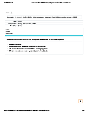Assessment 2 Attempt review 1 - Skip to main content myModules ...