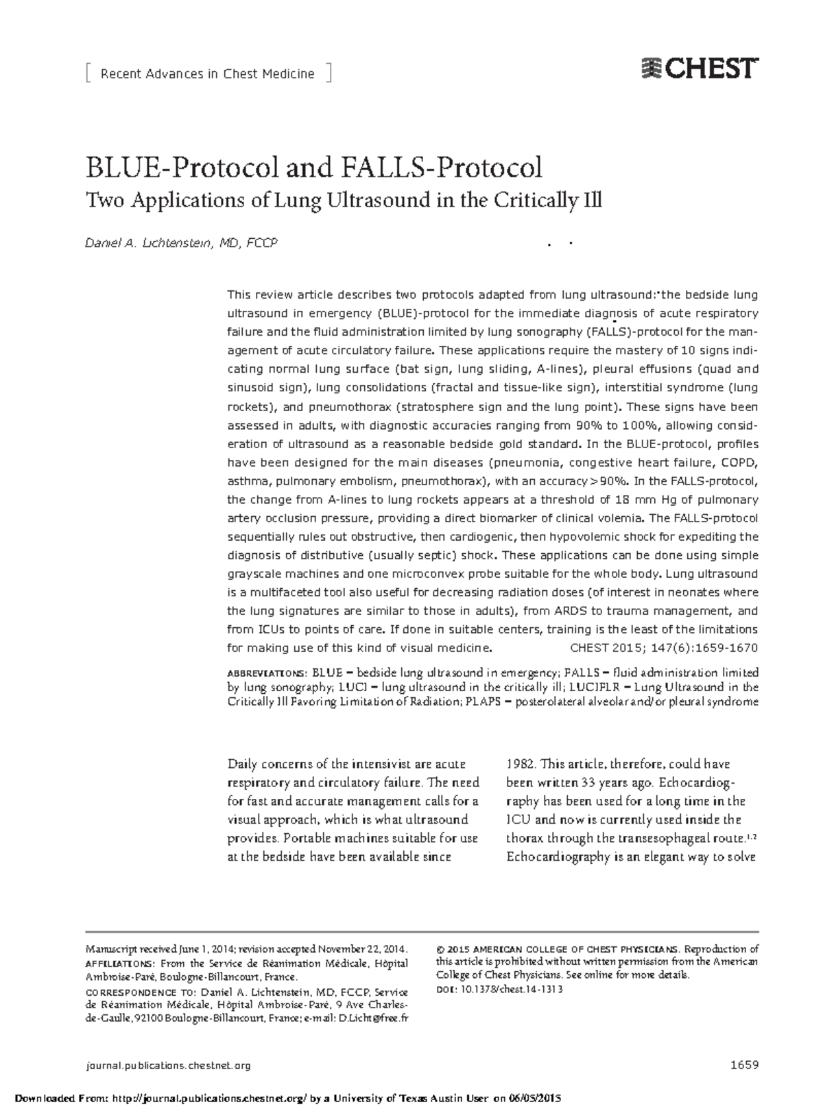 BLUE-Protocol and Falls-Protocol - journal.publications.chestnet 1659 ...