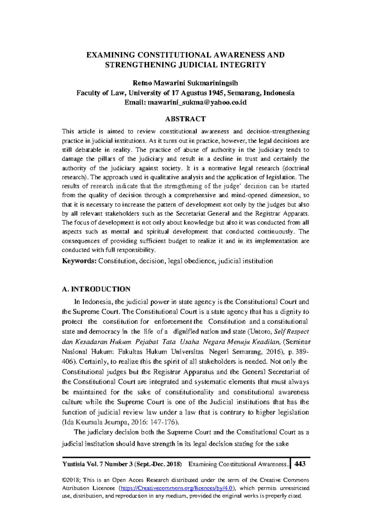 24722 61892 1 PB - EXAMINING CONSTITUTIONAL AWARENESS AND STRENGTHENING ...