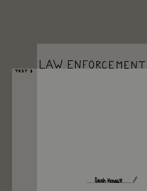 Introduction to law - intro to law enforcement notes - Introduction to ...