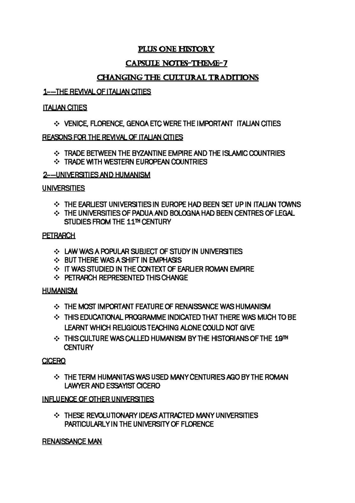 Capsule Notes-7-Eng- PLUS ONE HISTORY CAPSULE NOTES-THEME- 7 CHANGING ...