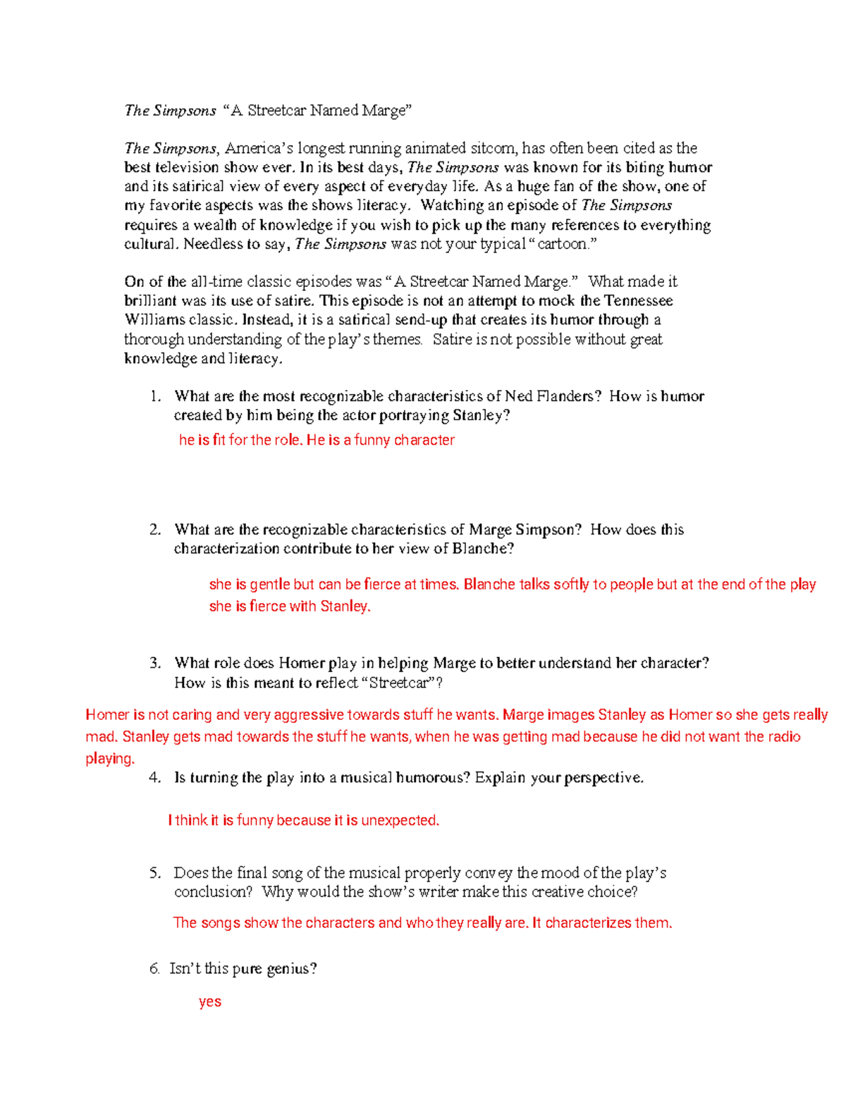 Kami Export - Nicco Fortini - The Simpsons - The Simpsons “A Streetcar ...