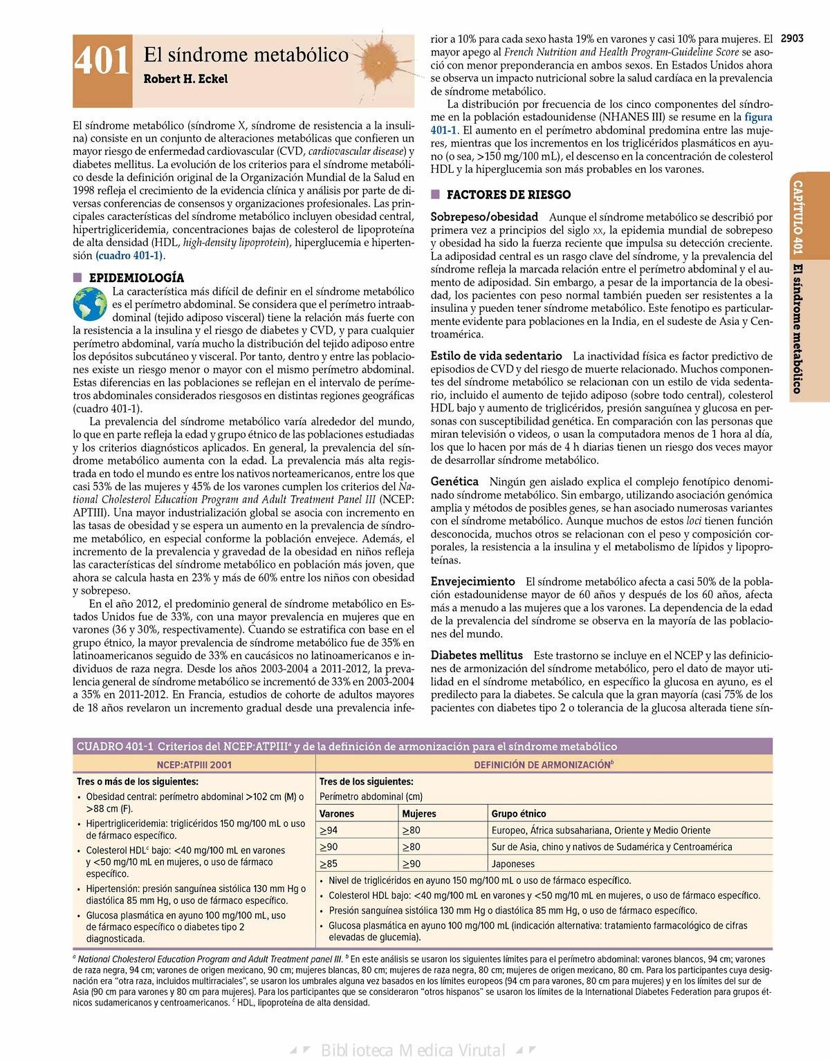Sd metabólico Harrison 20va - El síndrome metabólico rior a 10% para ...