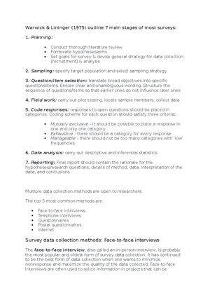 Surveys in Psychology - Research Methods- Surveys: What is a Survey ...