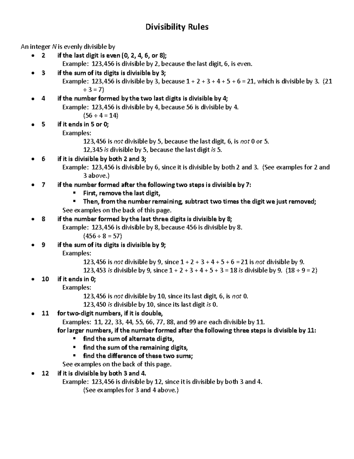 Rules-of-Divisibility (Basic Mathematics - Primary & Secondary Level ...