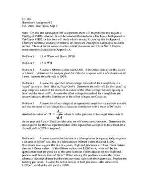 Lecture slides, lecture 1 - EE 330 Fall 2016 Lecture Instructor: Randy ...