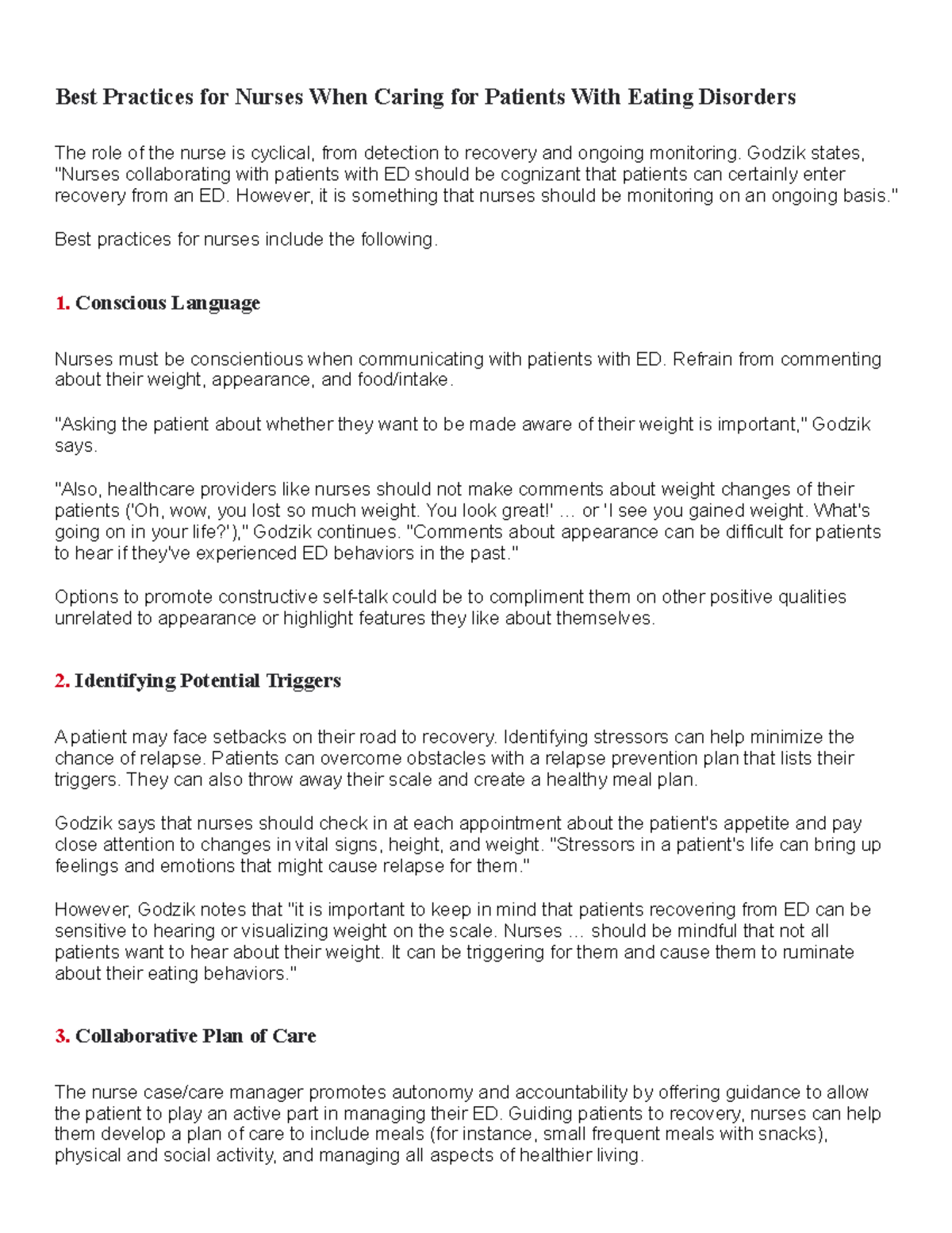 Nurse's Guide To Caring For Patients With Eating Disorders Nurse ...