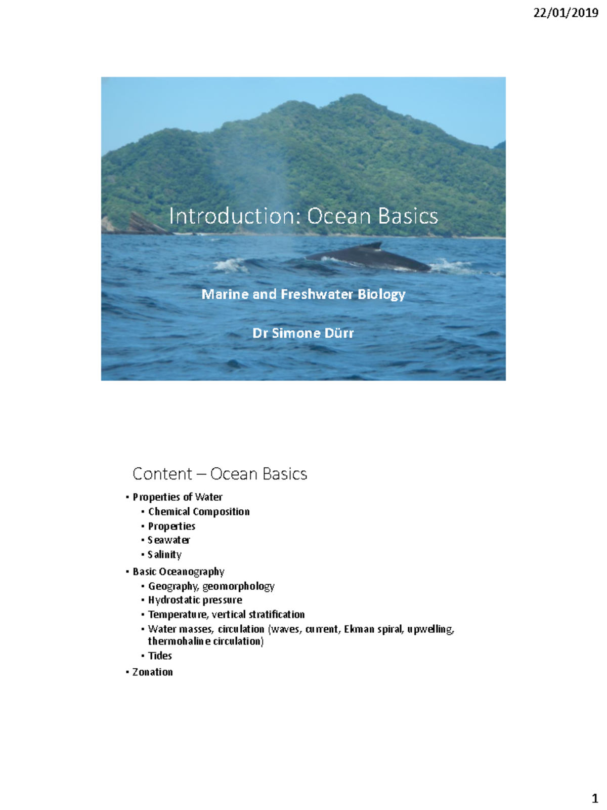 MFB Lecture Ocean Basics BW - Introduction: Ocean Basics Marine and ...