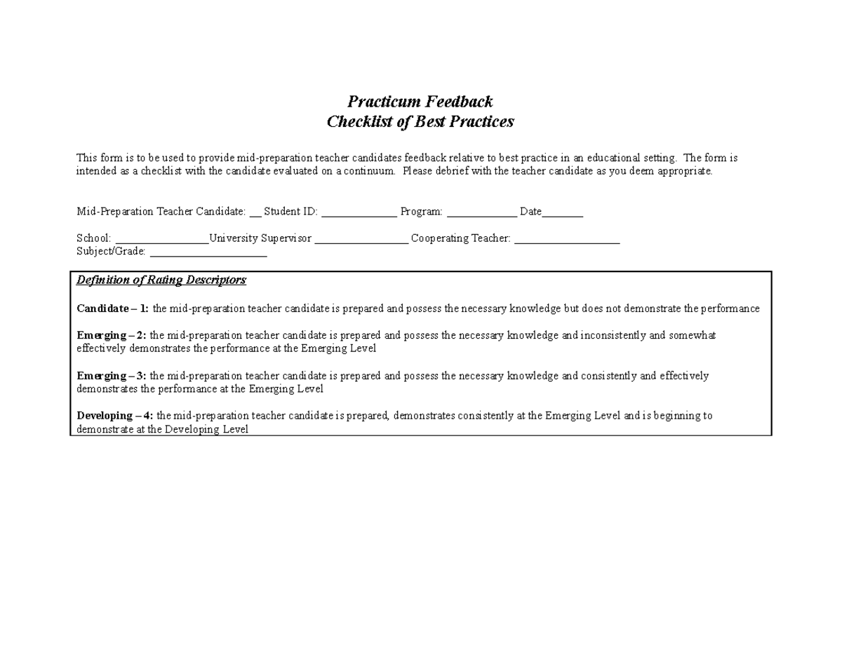 1566559630993 Practicum Feedback of Best Practices for Mentors ...