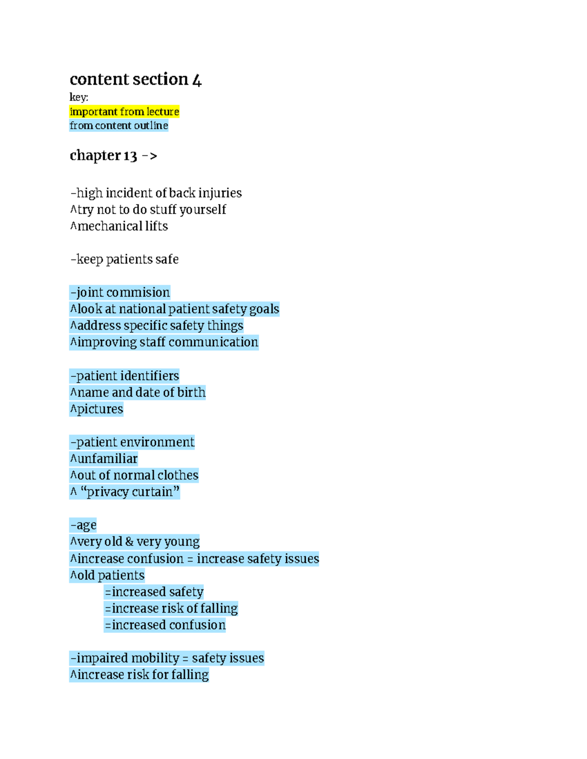 Content Section 4 and 5 Notes - content section 4 key: important from ...