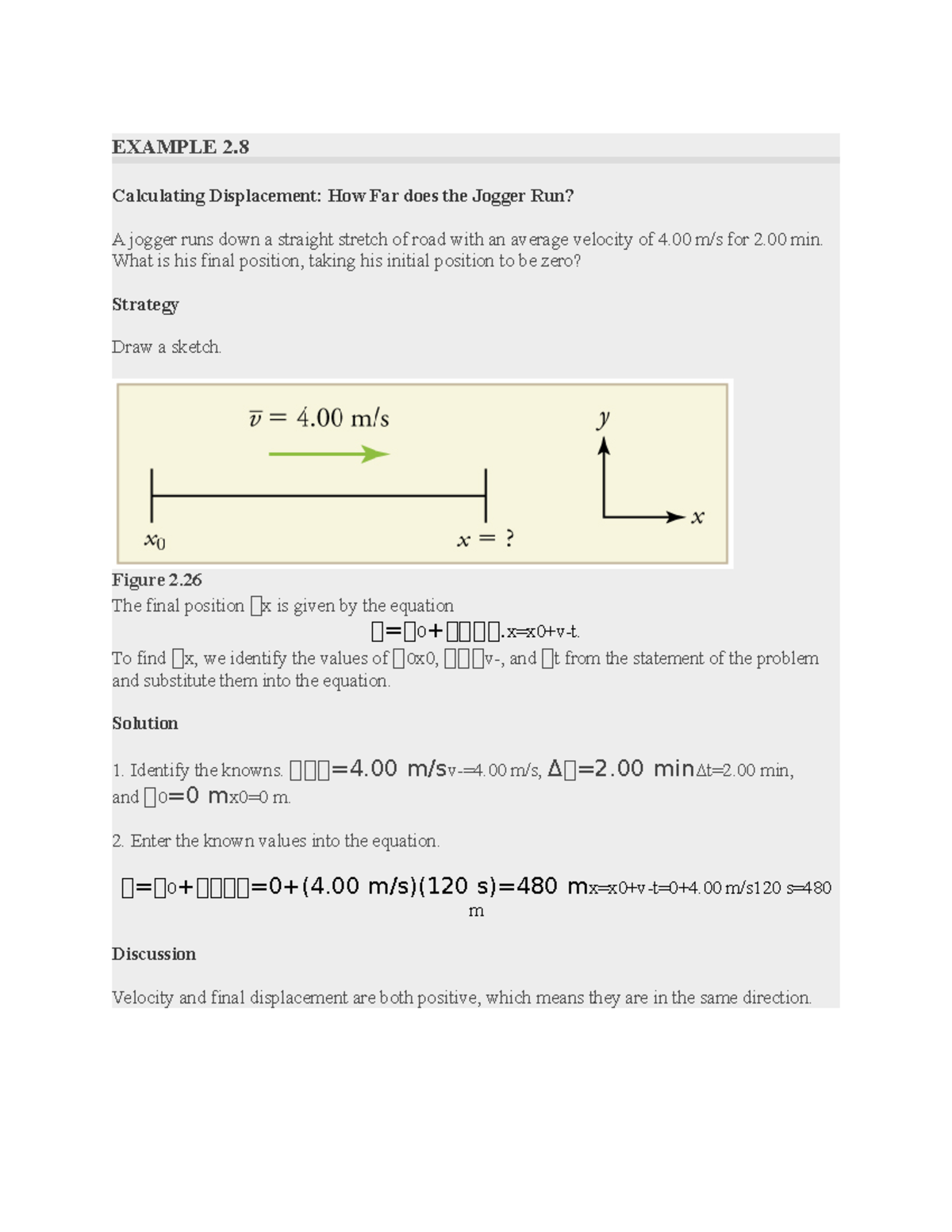 Physics notes 2023 - EXAMPLE 2. Calculating Displacement: How Far does ...