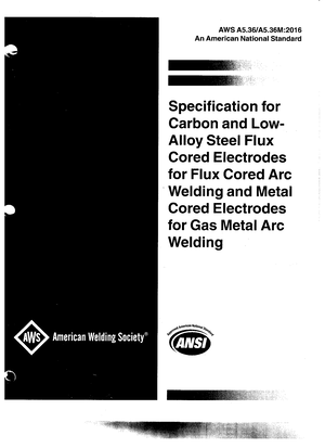 AWS 5 - Nothing - Specification for Low-Alloy Steel Electrodes for Flux ...