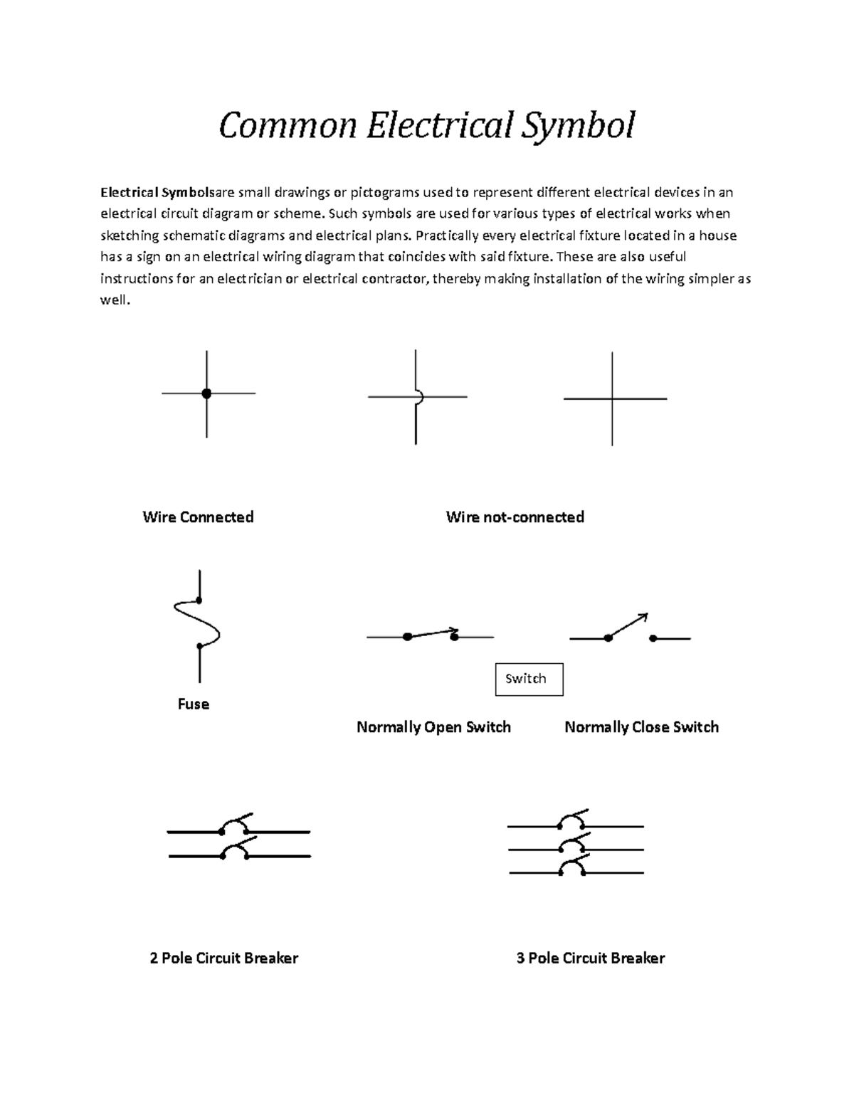 Common Electrical Symbol Lecture and Discussion Revised - Common ...