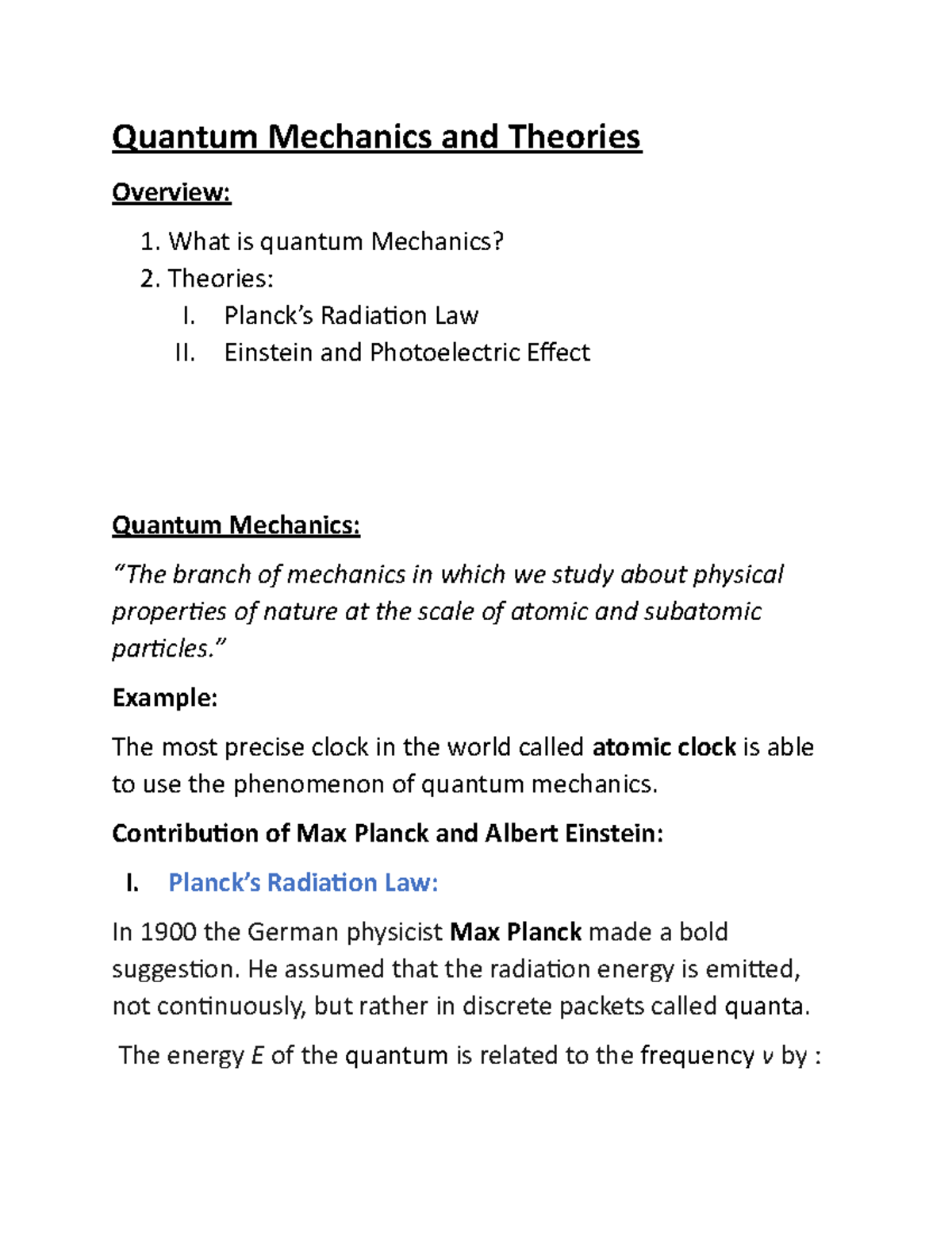 Document - Notes made for students to understand complex ideas of ...