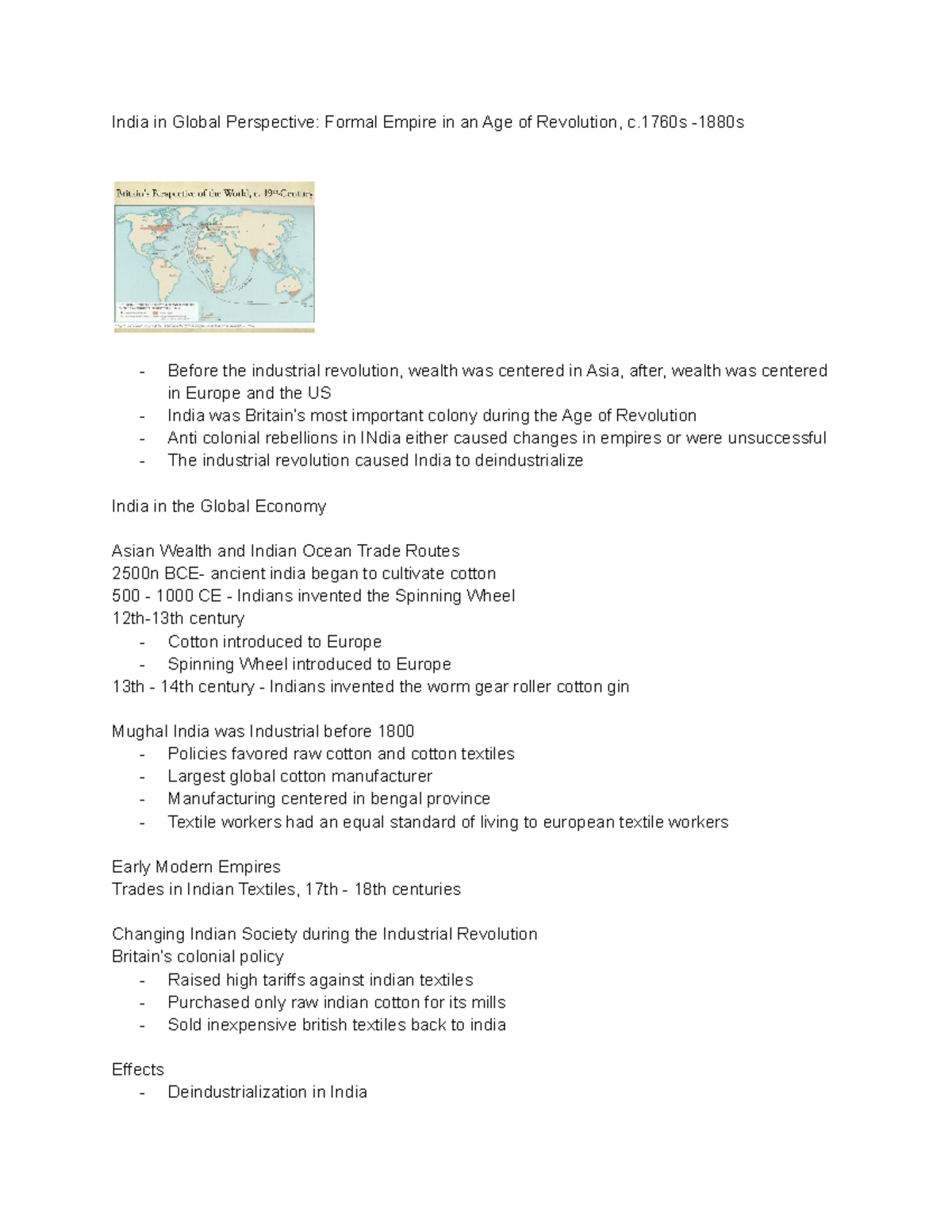 Module 5 Globalization - India in Global Perspective: Formal Empire in ...