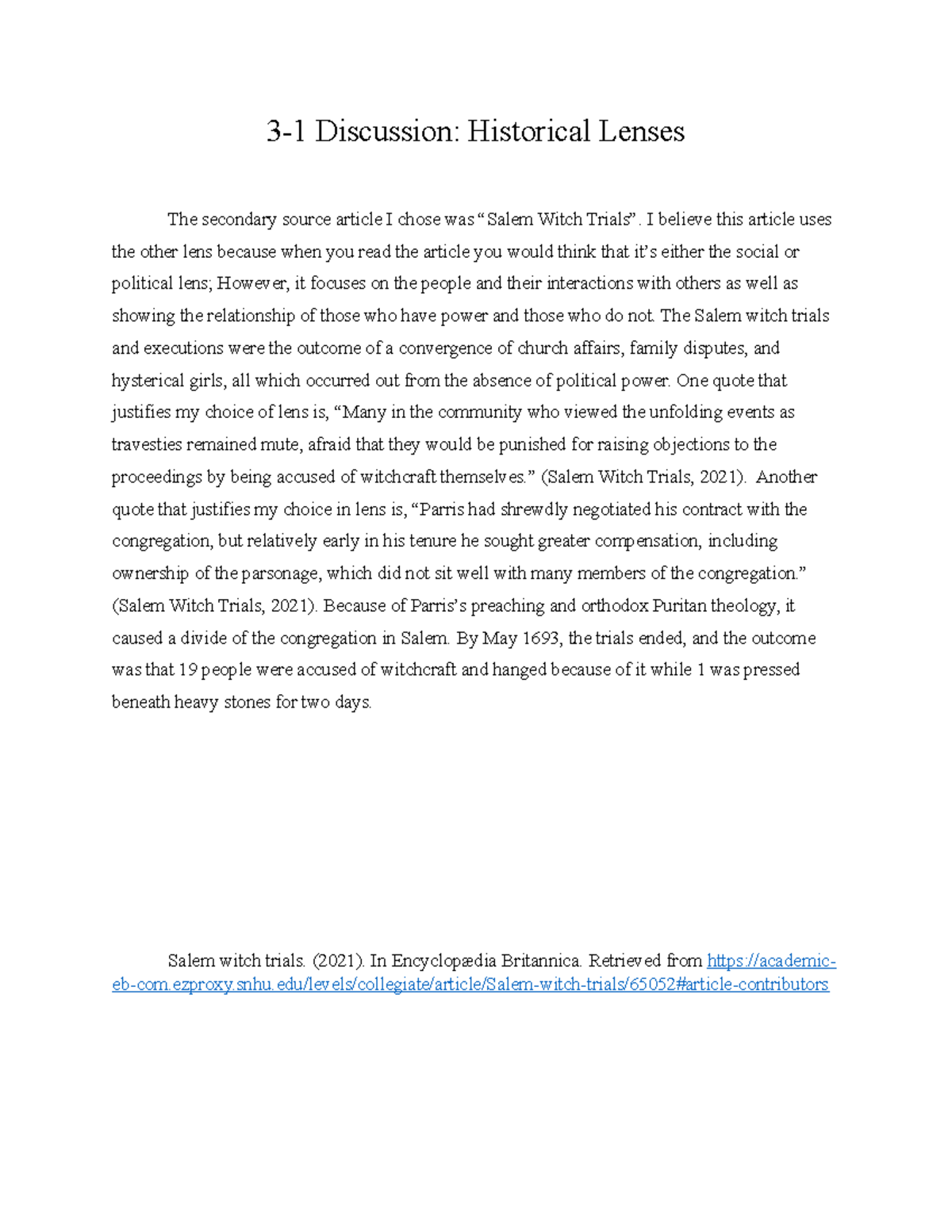 3-1 Discussion Historical Lenses - I believe this article uses the ...