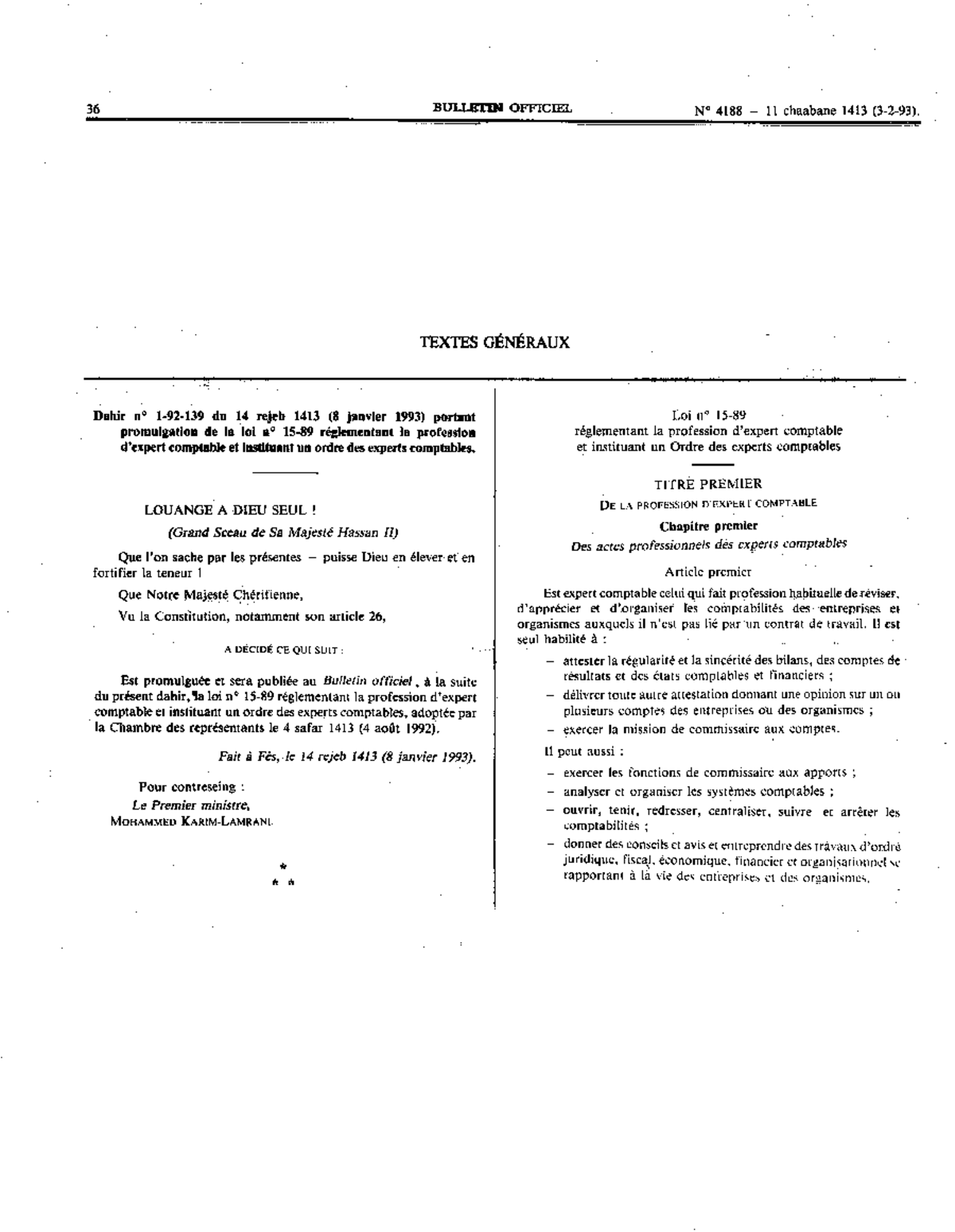 Loi 15-89 Fr - comptabilté approfondie - Studocu