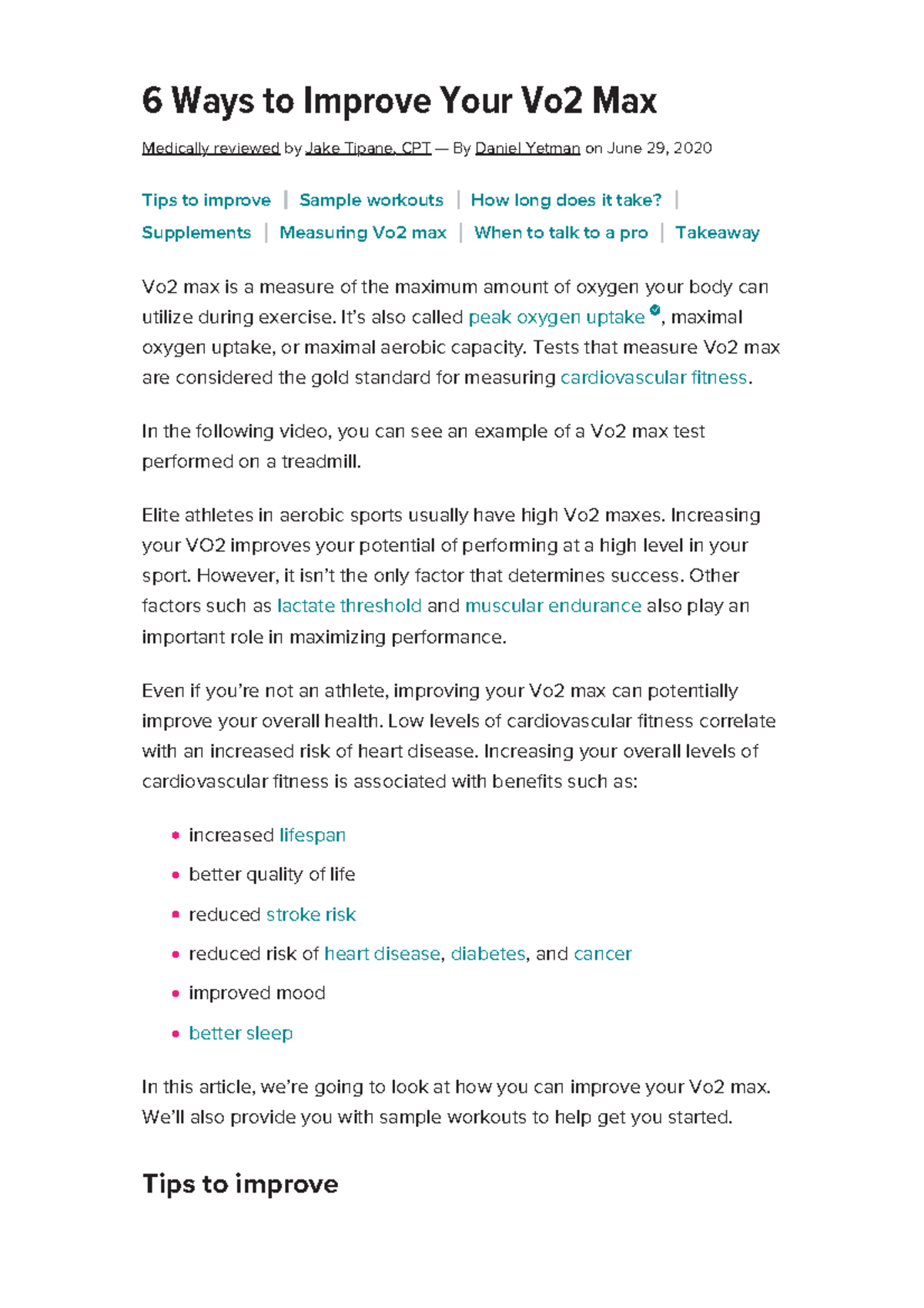 How to Improve Vo2 Max - Healthline - 6 Ways to Improve Your Vo2 Max ...