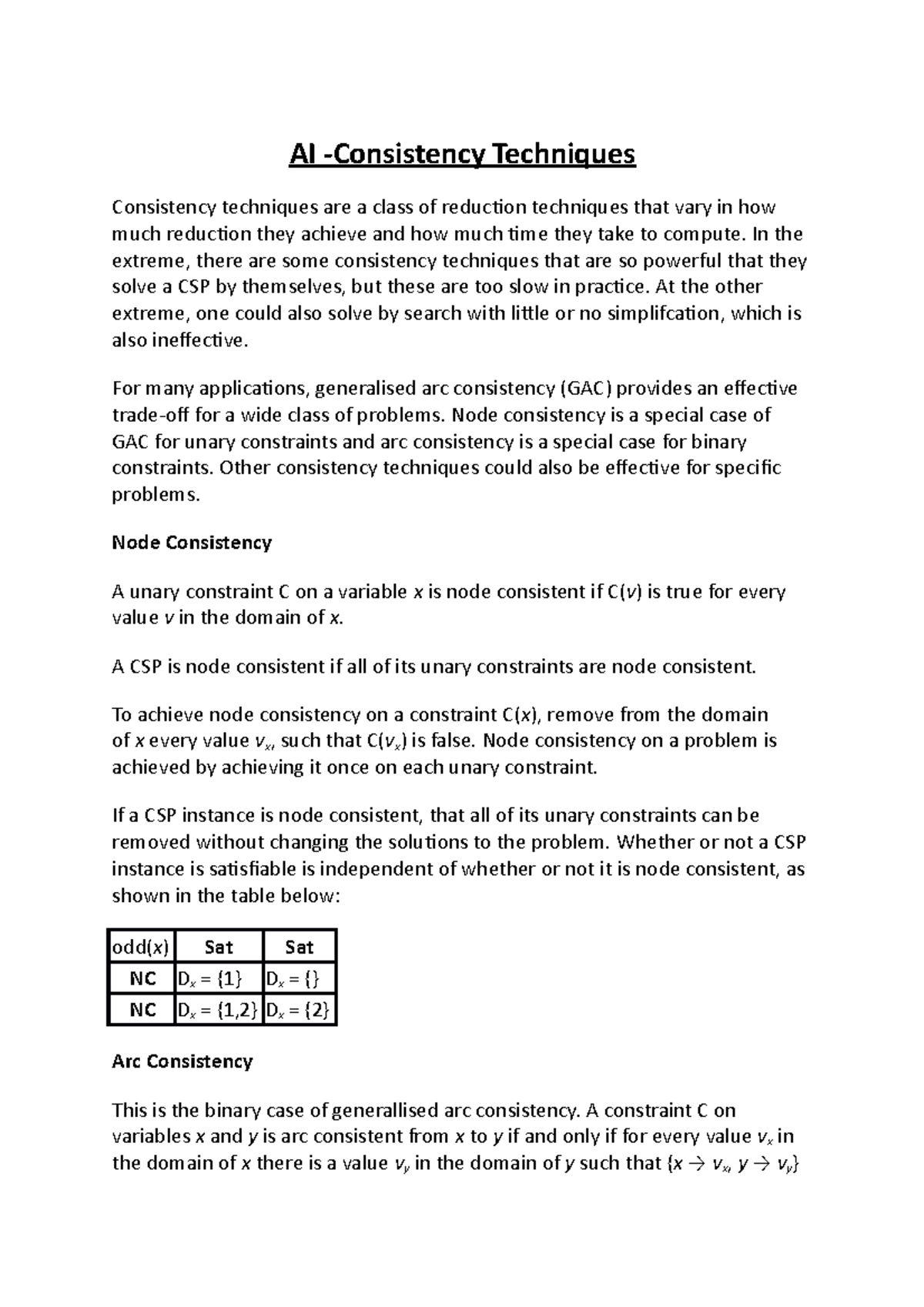 AI -Consistency Techniques - AI -Consistency Techniques Consistency ...