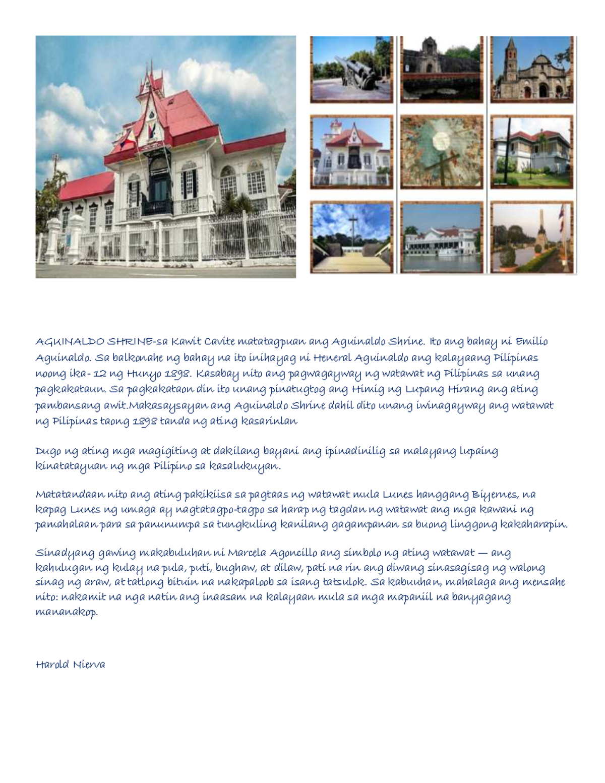 Aguinaldo Shrine - Eng - AGUINALDO SHRINE-sa Kawit Cavite matatagpuan ...