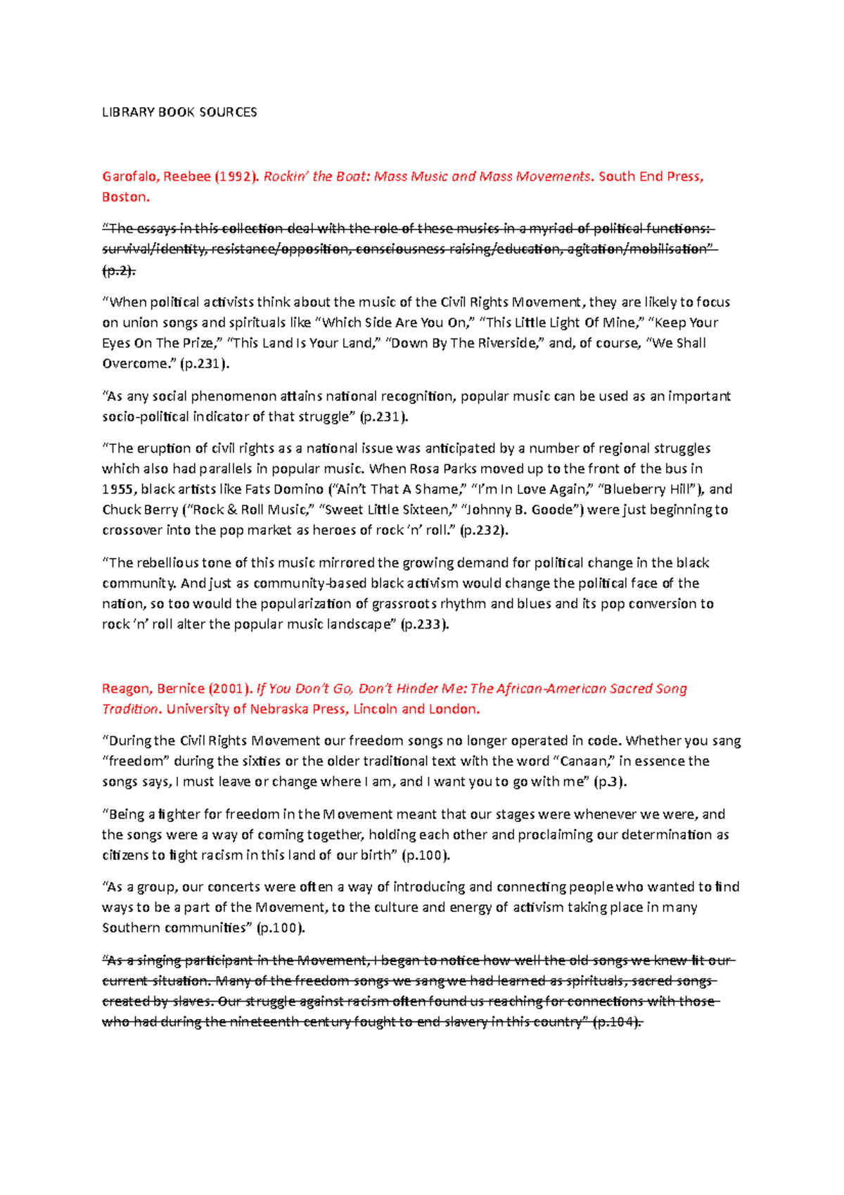 Dissertation Secondary Sources - LIBRARY BOOK SOURCES Garofalo, Reebee ...