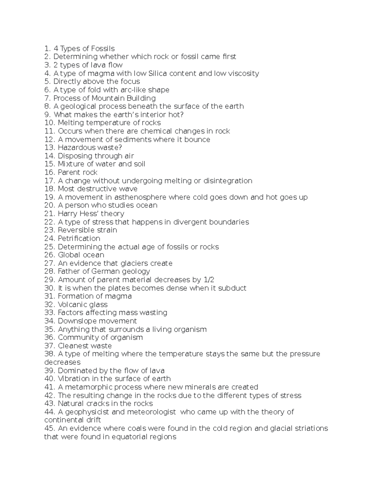 Earthsci notes to review for test - 4 Types of Fossils Determining ...