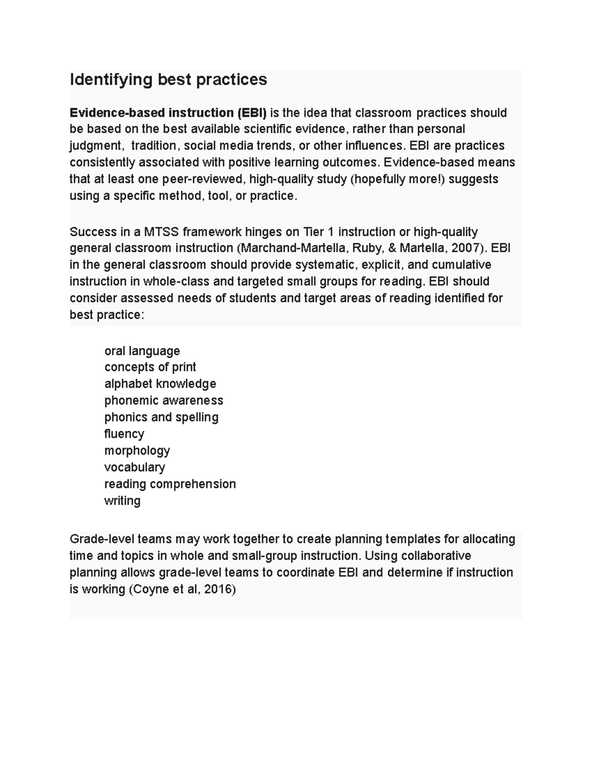 Best Practices University - Identifying best practices Evidence-based ...