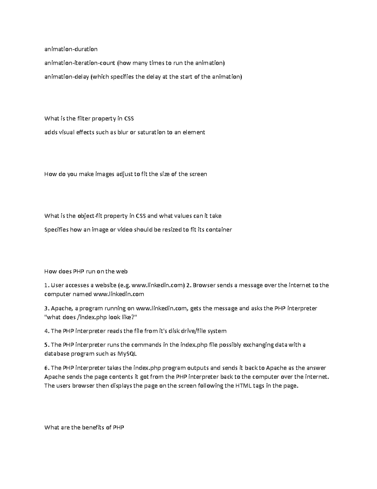 Web programing 5 - exercises - animation-duration animation-iteration ...