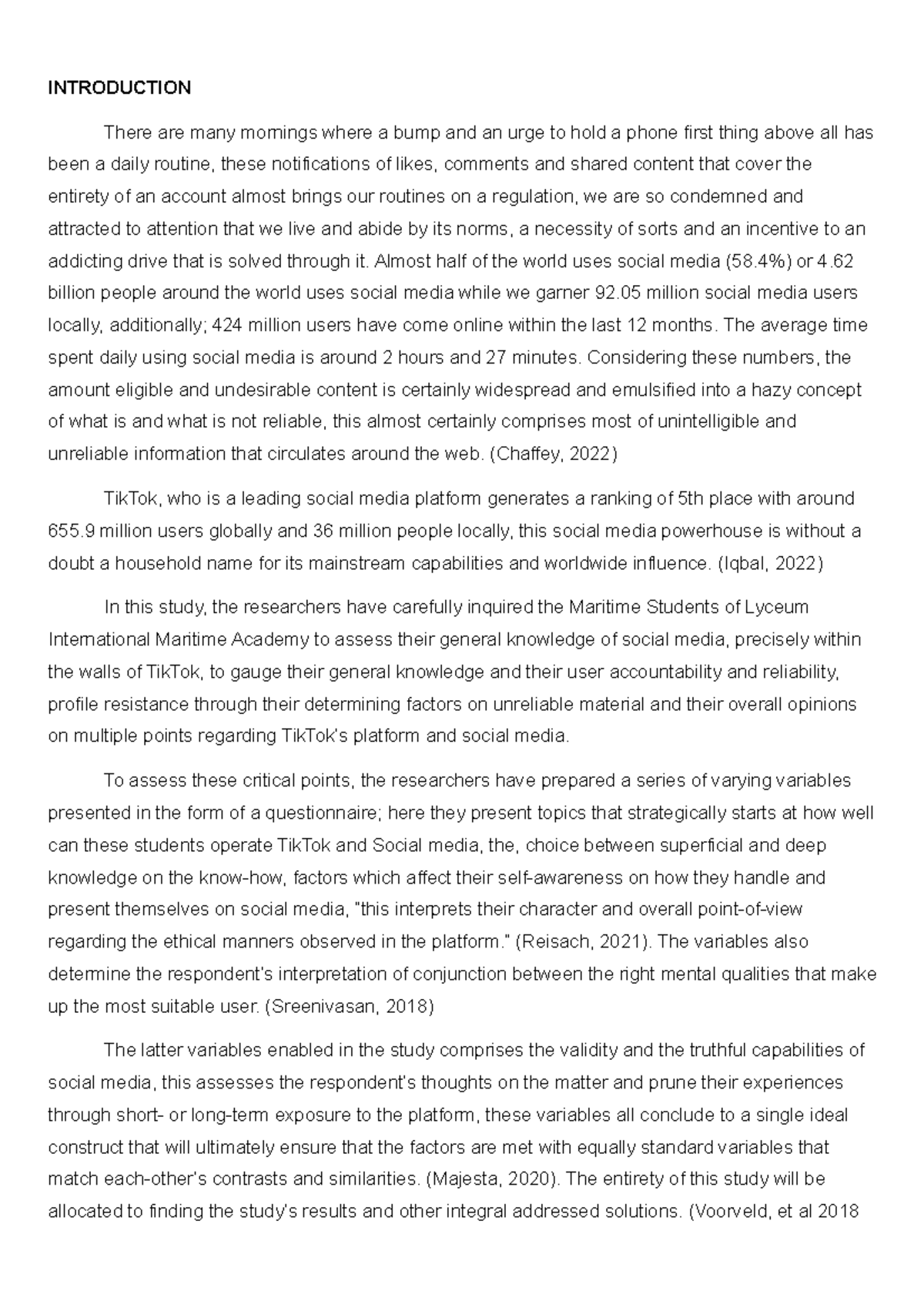 Research-Draft-Revised 18 - INTRODUCTION There are many mornings where a bump and an urge to ...