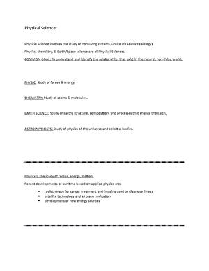 Complete Study guide for Integrated Physical Sciences - C165 ...