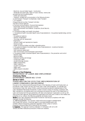 Osh 25 - occupational safety and health management notes - RULE 1180 ...