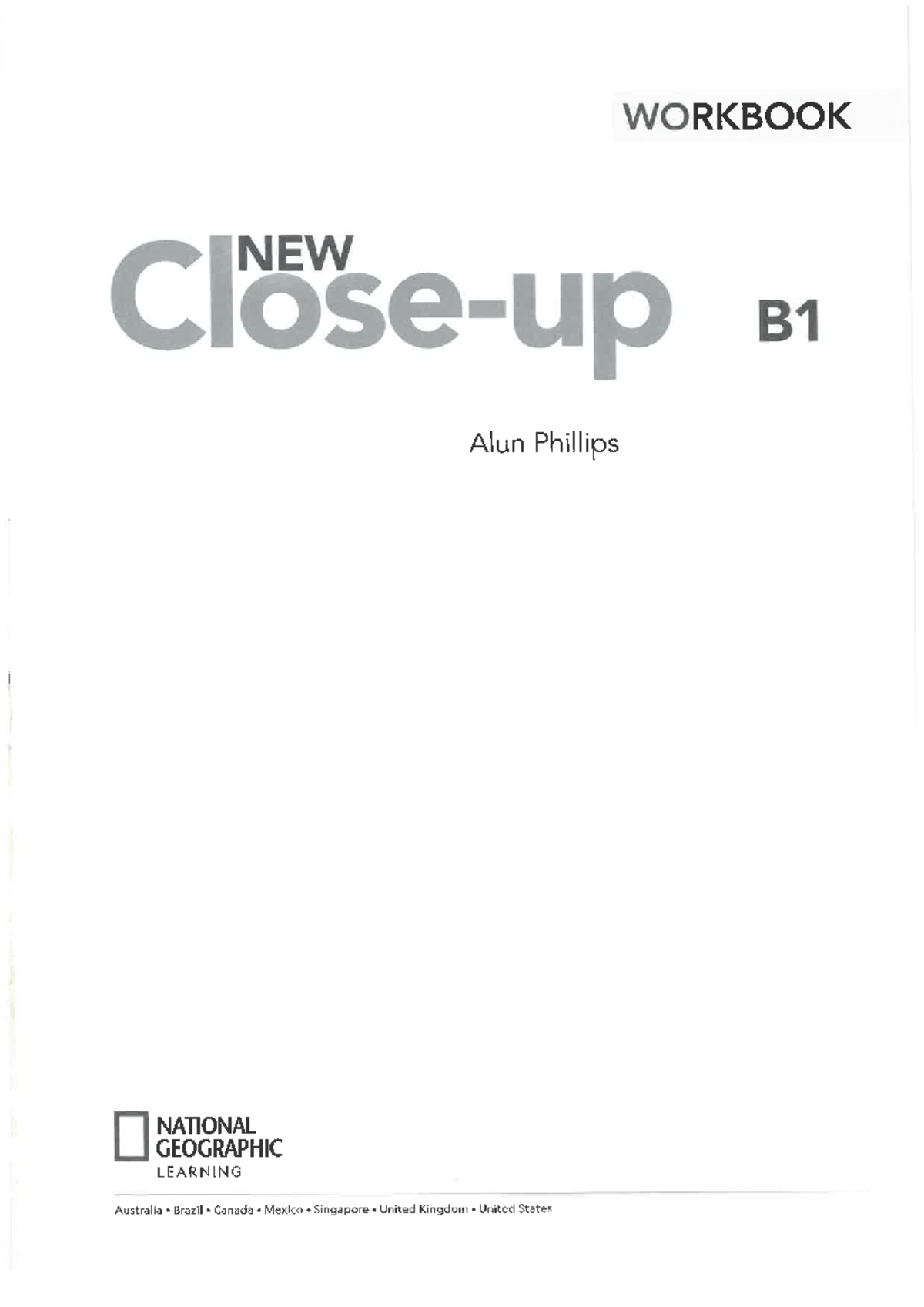 Pdfcoffee - f,mdnvskj j u - WORKBOOK NEW B1 Alun Phillips NATIONAL ...