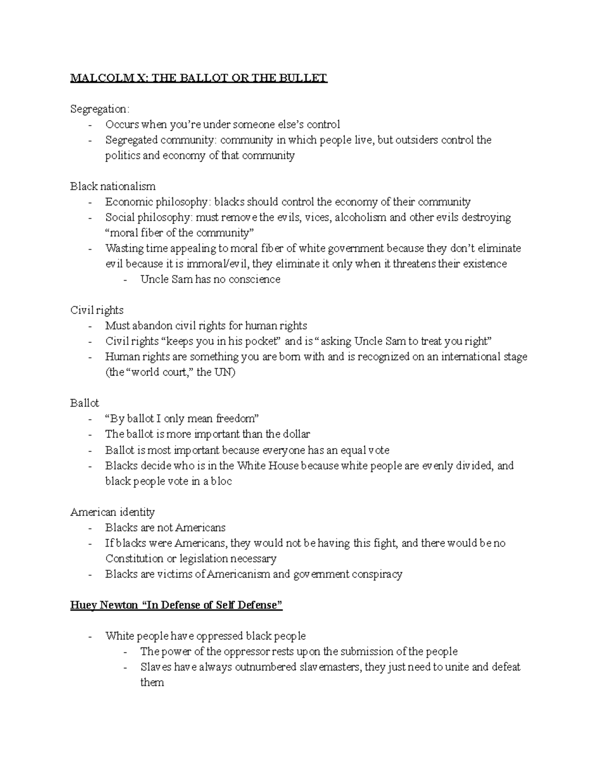 Malcolm X THE Ballot OR THE Bullet - MALCOLM X: THE BALLOT OR THE ...