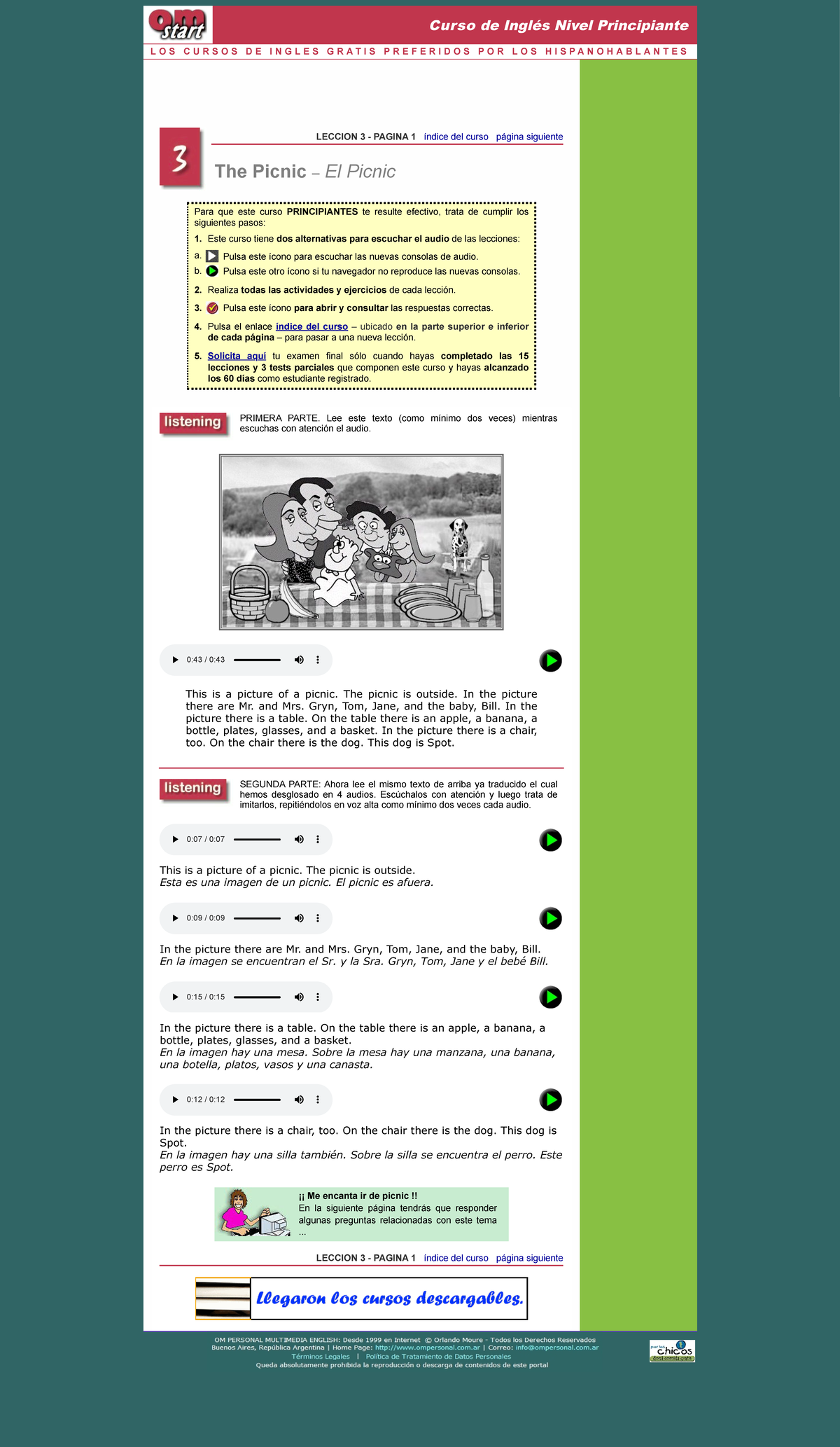 Listening leccion 3 - apoyo para estudiar ingles para principiantes ...