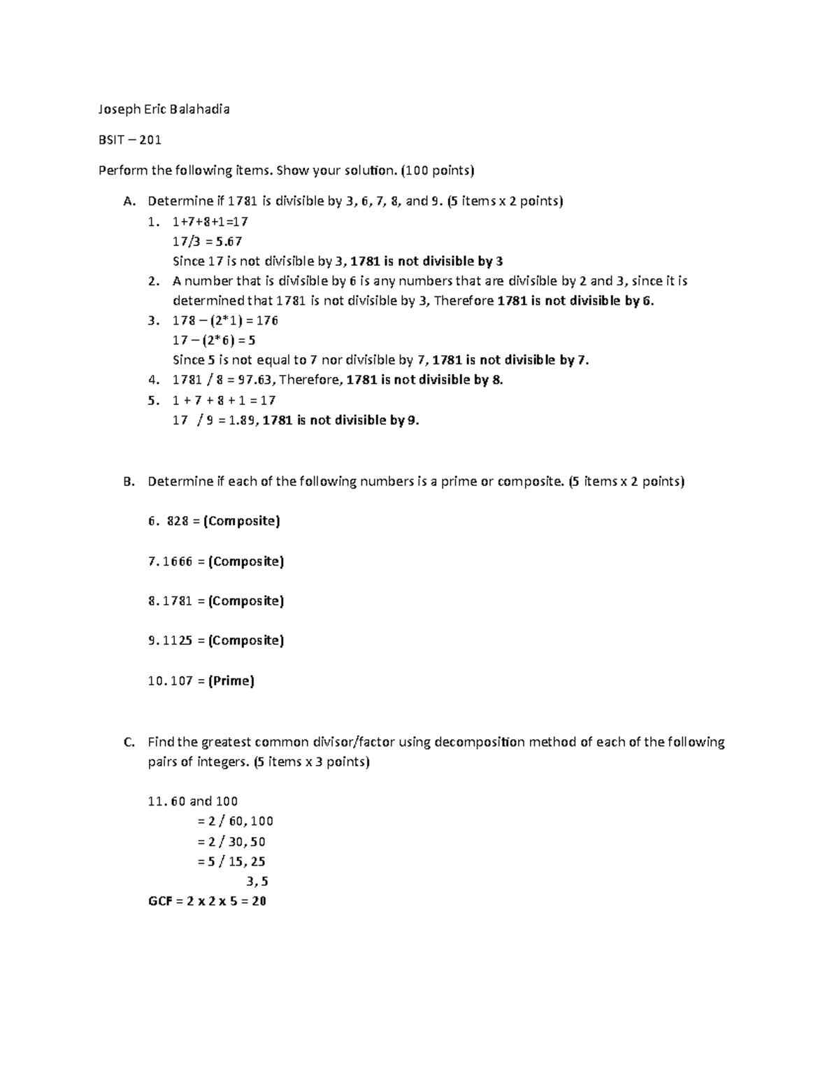 Discrete-TP-Semi - sdadw - Joseph Eric Balahadia BSIT – 201 Perform the ...