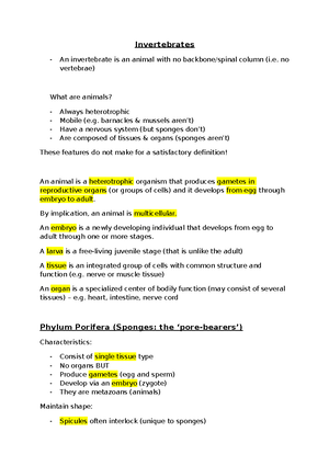 Biology practical - Name of the organism Kingdom Phylum Class Feeding ...