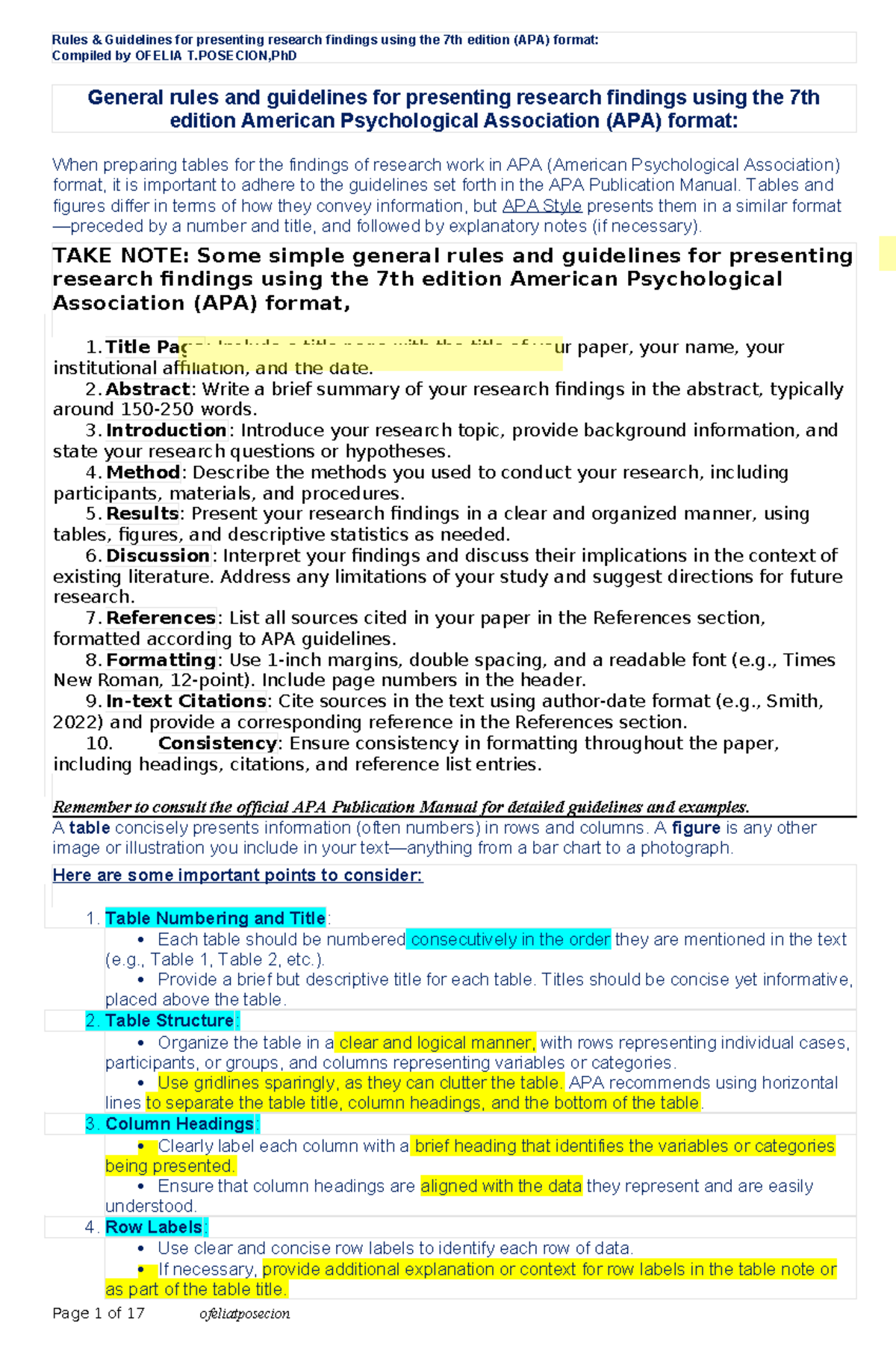 May 2024 Final TERM APA format for research results 2 - Compiled by ...