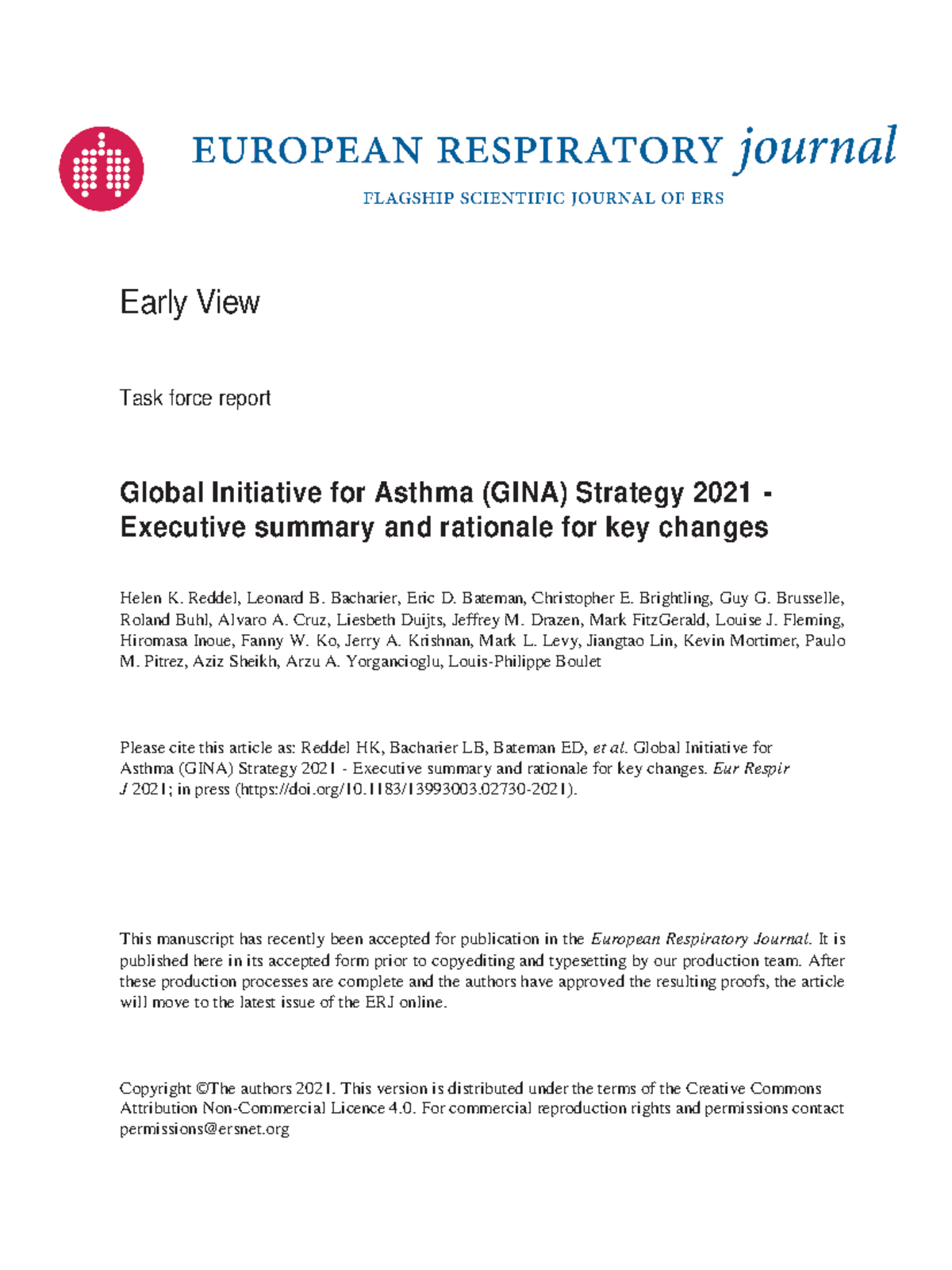 Gina - GUIA GINA - Early View Task force report Global Initiative for ...