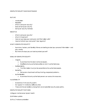 Software notes - Professor Mahsa Amini-Tareh - Software Outline ...