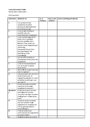 4. Beoordelingsformulier Portfolio 2022-2023 - Naam student Studentnummer Beoordelaar - naam ...