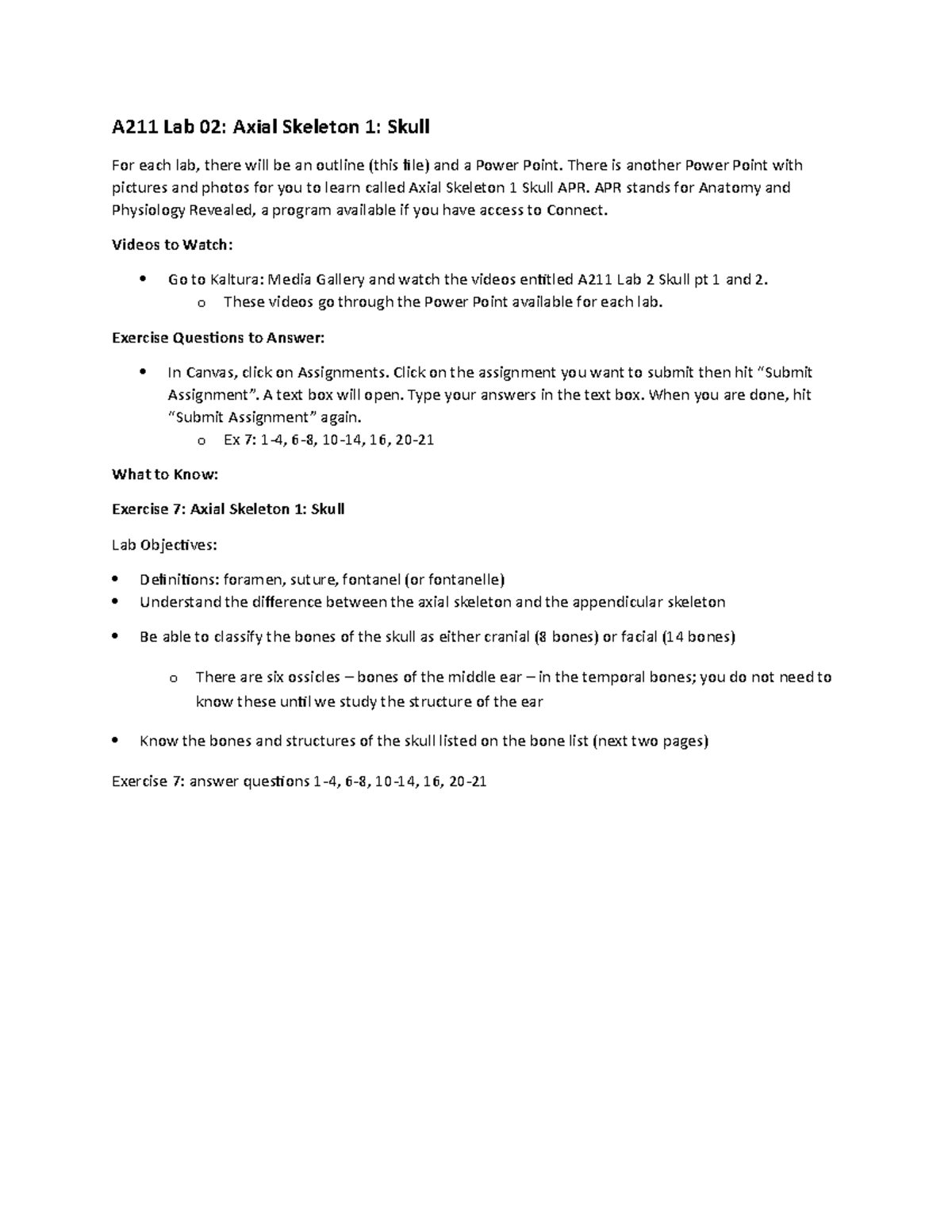 Exercise 20 - Human anatomy lab to explore structures was fun to do ...