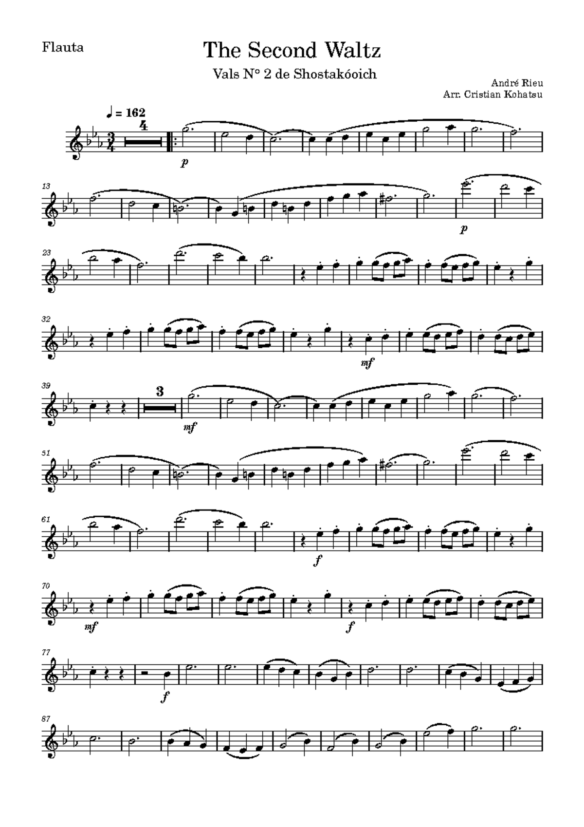 Second Waltz - cccccccc - The Second Waltz Flauta Vals N° 2 de ...